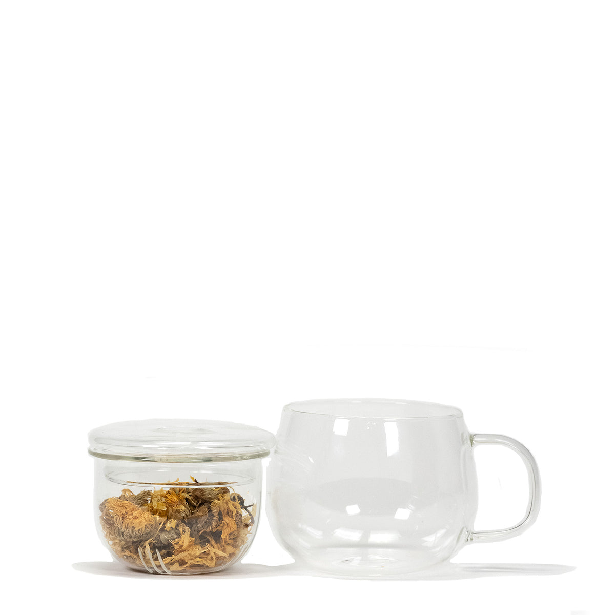 Borosilicate Glass Tea Maker Cup with Infuser and Lid - Single Serving ...
